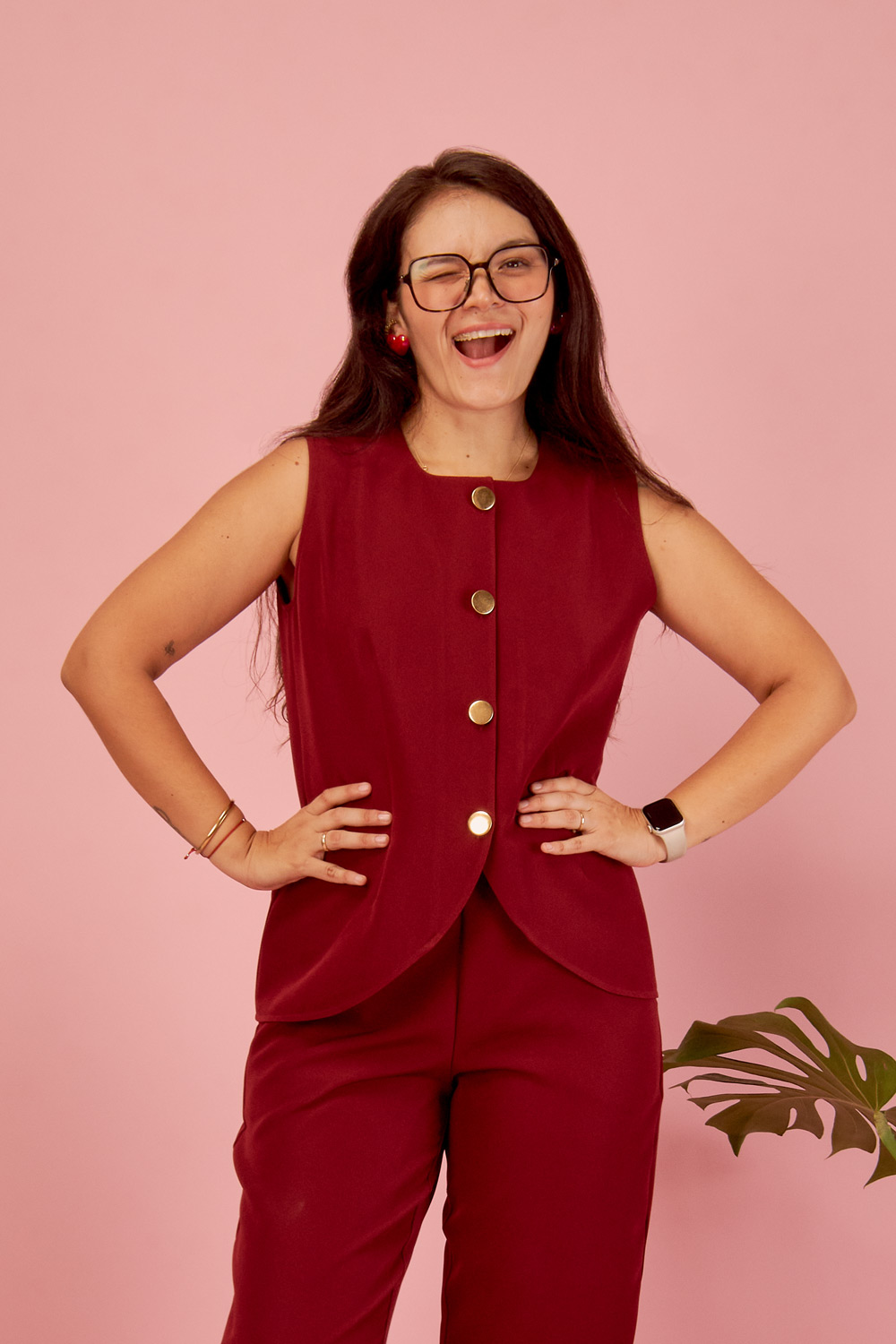 Chaleco Vane Guinda - Late La Tela